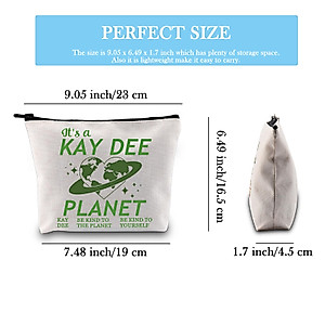 K-D Makeup Bag Sorority Gift Sorority Seminar Gift Greek Recruitment Bid Day Gift Zipper Pouch (K De Planet)