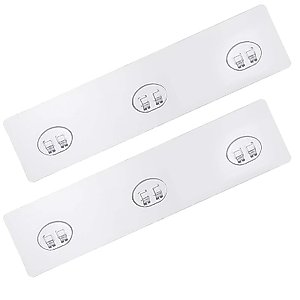 Onlianan 2 Pcs Shower Caddy Adhesive Replacement, No Drilling Heavy-Duty Adhesive Stickers Replacement for Shower Caddy Shelves Bathroom Storage, Wall Mount Sticker Strips Pads