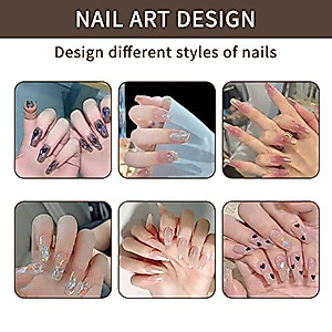 4Pack Pearl Chrome Nail Powder White Pearl Mirror Effect Magic Pearlescent White Nail Powder Pigment High Gloss Glitter Nail Art, Holographic Ice Aurora Dust Nail Powder for Home DIY