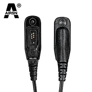 AIRSN Shoulder Mic Speaker Compatible with Motorola XPR 6550 XPR 7550 XPR 7550e APX 6000 Walkie Talkie【with 3.5mm Audio Jack, Heavy Duty】 Handheld Microphone Reinforced Cable