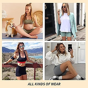 TNNZEET Biker Shorts for Women - 5''/3'' High Waisted Summer Tummy Control Workout Spandex Shorts for Gym Yoga Dance Swim