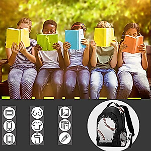 Glaphy Sport Baseball Backpacks Laptop School Book Bag Lightweight Daypack for Men Women Kids Teens