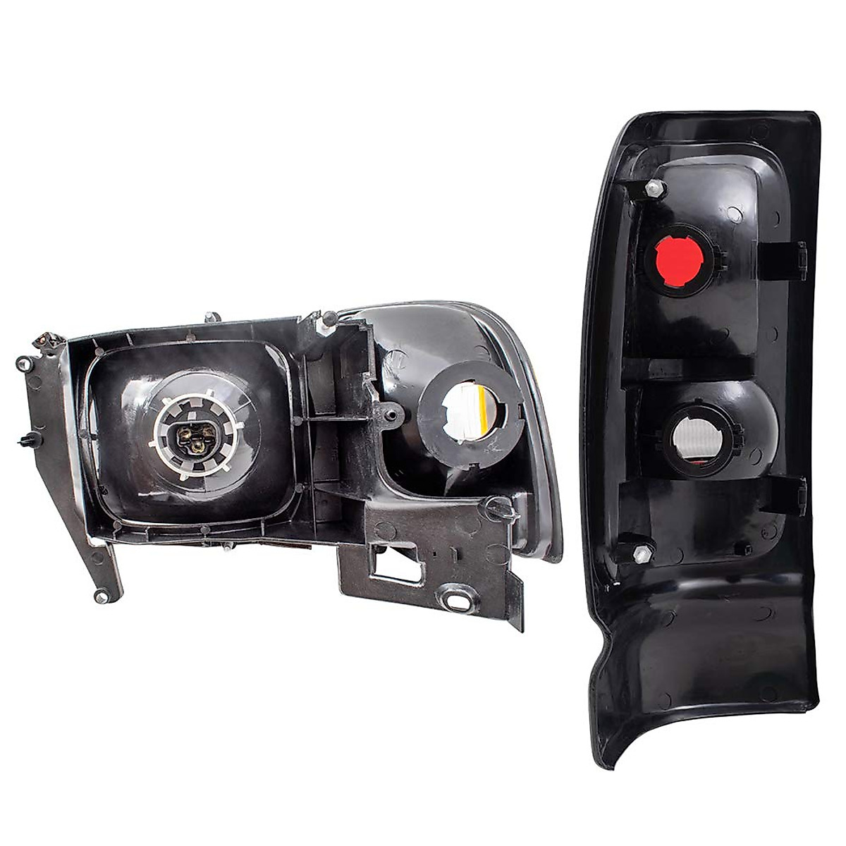 Brock Replacement Set Headlights with Corner Lamp and Tail Lights Smoked Back Up Lens