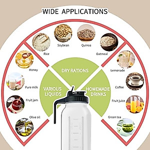 Glass Pitcher with Lid, 64 oz (2 Quart / 1.9 Liter) Glass Mason Jar Pitcher with Precise Scale, LineWide Mouth, Heavy Duty, Leak Proof for Hot/Cold Water Jug, Juice and Homemade Beverage