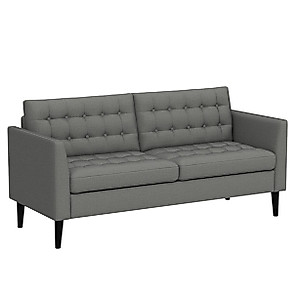 Rosevera Alderbrook Loveseat Long para Sala Love Seats Furniture Sofa in a Box Small Area Couches for Living Room, Standard, Light Grey