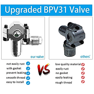 BPV31 Piercing Valve for Bullet with R134a Refrigerant Charging Hose,Refrigerant Can Tap with Gauge, R134a can to R-12/R-22 port