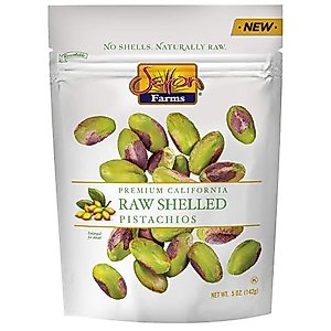 Setton Farms Naturally Raw Shelled Pistachios, No Shell, Non-GMO Project Verified, Certified Gluten Free, Vegan and Kosher, Heart Healthy Snack, 5 Oz