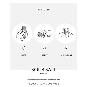 SourSalt SOLID Cologne -FOREST BREATH Pocket-Size Fragrance. - .5 oz Tin Wooden Note Long Lasting