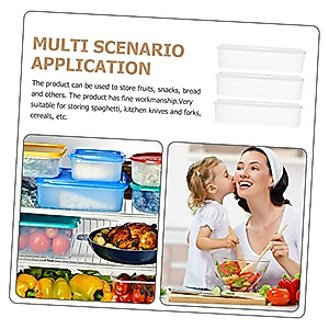 Cabilock 3pcs Transparent Noodle Box Pp Agricultural Products Food Grade