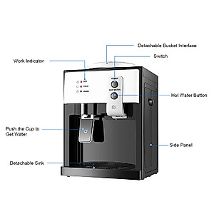 SNKOURIN Top Loading Water Cooler Dispenser, Water Dispenser for 5 Gallon Bottle, 3 Temperature Settings,Hot & Cold Water Cooler Dispenser for Home Office Coffee Tea Bar Dormitory,White