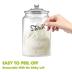 Hebayy 242 Cursive Laundry Room Organization Labels Printed Customizable Waterproof Tear-Resistant Stickers with Perforation Line for Bathroom Laundry Closet Farmhouse Containers Bins