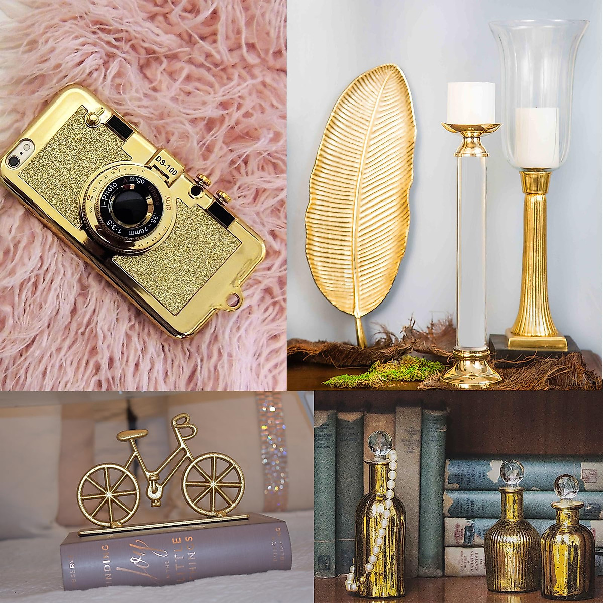 Wadities Gold Leaf Gilding Adhesive Set, 100ml Water Based Metal Leaf Glue and 100ml Varnish, Gold Leaf Sheets 100 pcs, 2 Brushes, for Craft, Painting and Arts