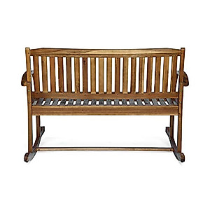 Christopher Knight Home Dexter Patio Glider | Acacia Wood Finish, Natural Stain