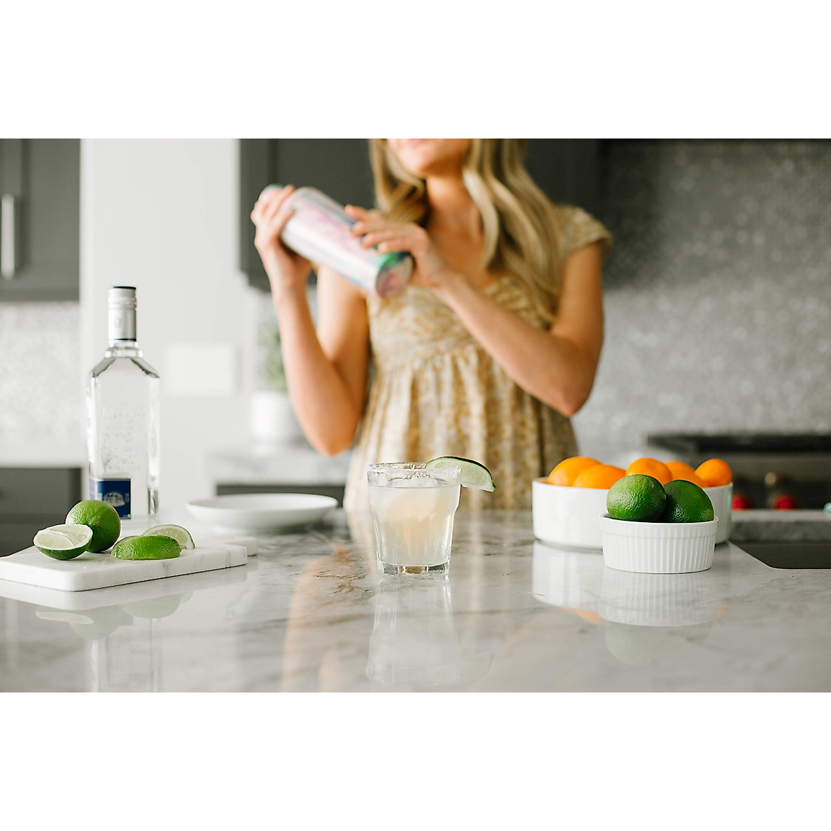 Simple Modern Cocktail Shaker Set with Jigger Lid | Stainless Steel Boston Shaker Insulated Martini Mixer for Mocktails | Gifts for Men Women Him Her | Classic Collection | 20oz | Black Leopard