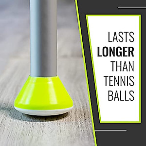 HealthSmart Walker Glides, Walker Caps or Walker Pads also for Rollators, Universal Fit, Pack of 2