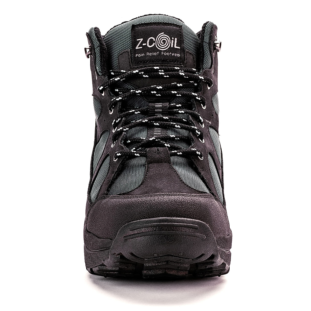 Z-CoiL Outback Men’s Hiking Shoe - Orthopedic Shoes for Men - Orthotic Outdoor Hiker Boot for Pain Relief, Foot Support, and Comfort - Open Coil Black