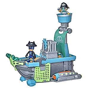 PJ Masks Sky Pirate Battleship Preschool Toy, Vehicle Playset with 2 Action Figures for Kids Ages 3 and Up Multicolor F36655L0