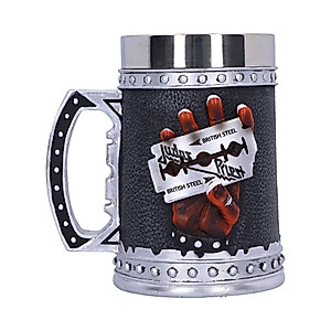 Nemesis Now Judas Priest British Steel Album Tankard Mug, 1 Count (Pack of 1), Black