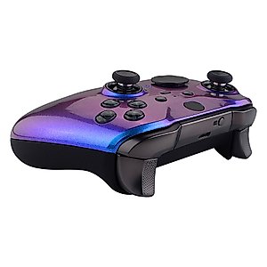 eXtremeRate Chameleon Purple Blue Faceplate Cover, Front Housing Shell Case Replacement Kit for Xbox One Elite Series 2, Xbox Elite 2 Core Controller Model 1797 - Controller NOT Included