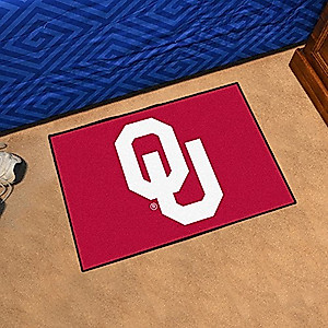 FANMATS 2394 Oklahoma Sooners Starter Mat Accent Rug - 19in. x 30in. | Sports Fan Home Decor Rug and Tailgating Mat