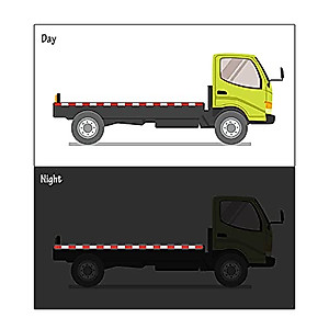 UTSAUTO DOT-C2 Reflective Tape 2 inches x 30ft Reflective Safety Tape Waterproof Warning Sticker Trailer Red & White Reflective Strip for Trailer Cars Trucks Outdoor