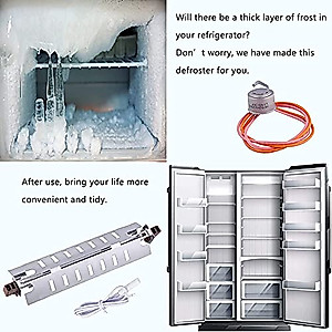 WR51X10055 Refrigerator Defrost Heater Replacements WR55X10025 Refrigerator Temperature Sensor WR50X10068 Defrost Thermostat Compatible with general Electric Hotpoint Refrigerators Replaces WR51X10030