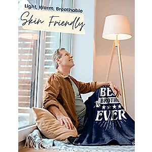 InnoBeta Brother Bed Flannel Throws, Best Brother Ever Blankets from Brother or Sister (50"x 65")