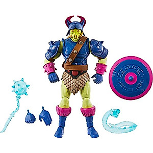 Masters of the Universe Masterverse Action Figure, Pig-Head Toy Collectible with Articulation & Accessories, 7 inch