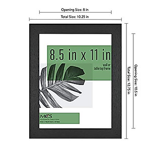 MCS Studio Document Frame, Gallery Wall Frame Fits 8.5 x 11 Diplomas, Documents & Certificates, Black Woodgrain, Single