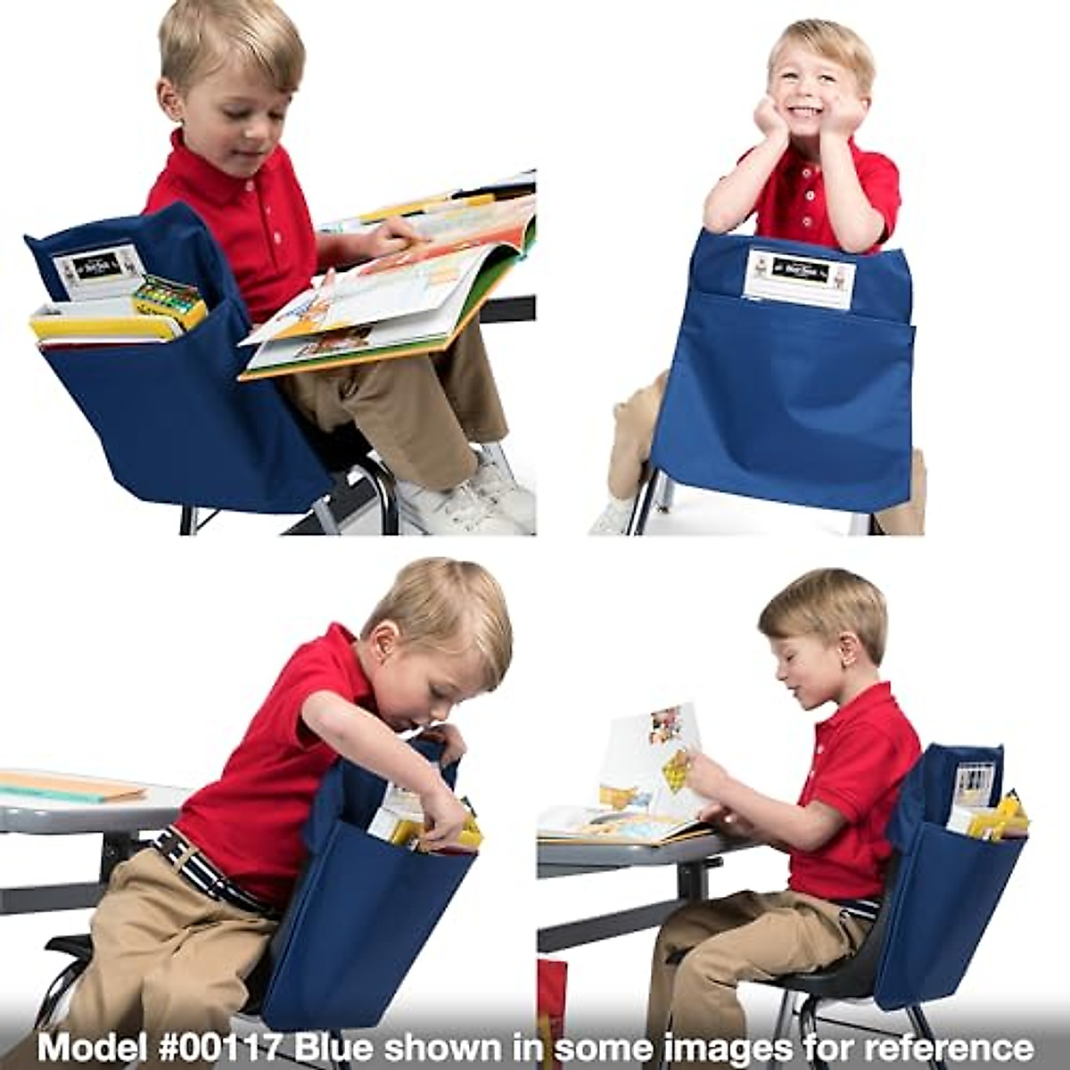 Seat Sack Small Chair Storage Pocket - 12 Inches, Green - Perfect Organizer for Classroom Chairs, Durable and Spacious Chair Pocket for Classroom Storage and Organization