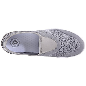 Propét Women TravelActiv Slip-On Sneaker, Silver, 9 Narrow