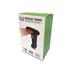Adesso NuScan 1600U 1D Handheld CCD Barcode Scanner USB
