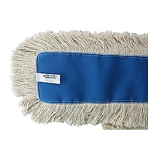 48" Industrial Strength Washable Cotton Dust Mop Refill Replacement Head for Home & Commercial Use for 48 Inch Frame Cleans Hardwood Laminate Concrete or Other Floor Systems