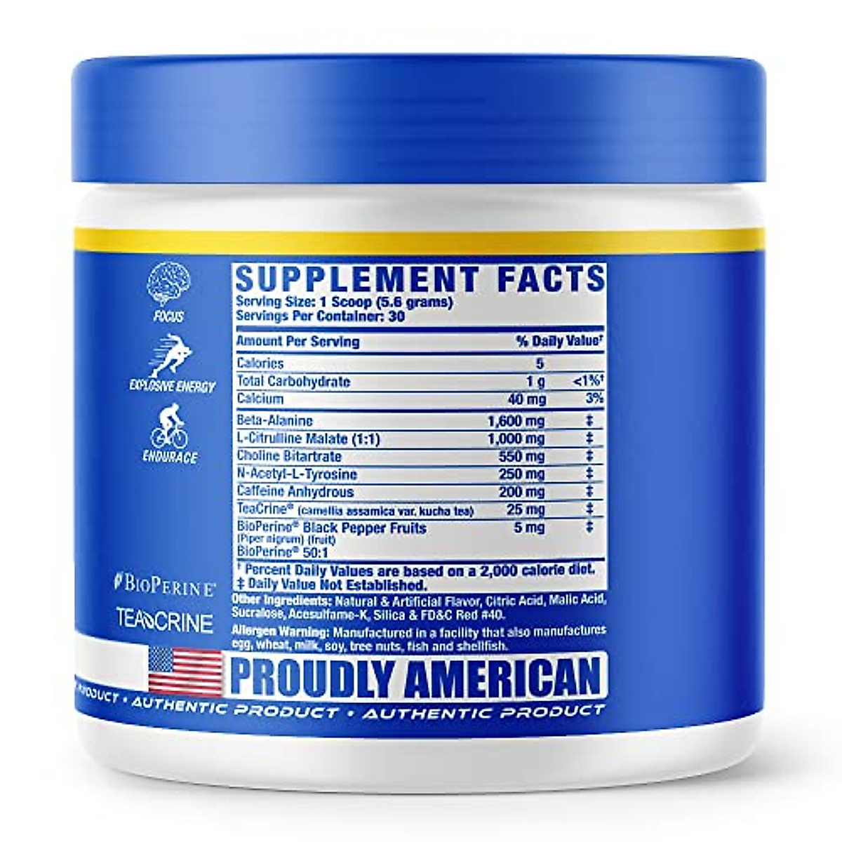 Ronnie Coleman Signature Series Pre XS Pre Workout Powder for Women and Men for Extreme Energy and Focus Supplement with Beta-Alanine, 200mg Caffeine Per Serving, Cotton Candy, 30 Servings