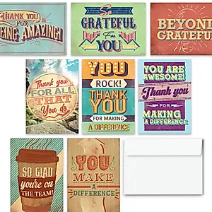 24 Welcome Cards for Employees - Employee Appreciation Cards with Envelopes - Uniquely Designed Employee Appreciations Gifts to Show Your Gratitude - You Are Awesome Cards That Make A Difference
