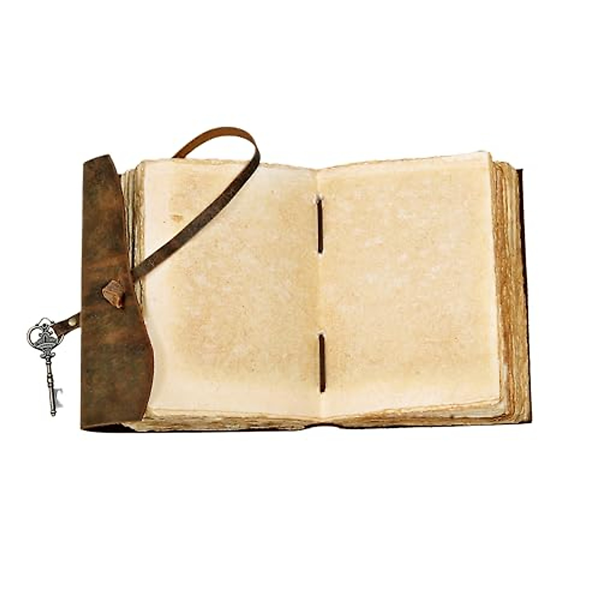 cuero Compass Vintage Leather Journal Antique Handmade Bound Journal with Deckle Edge Paper Diary Leather Sketchbook Drawing Journal Notebook Great Gift Men & Women (6X8 Inch)