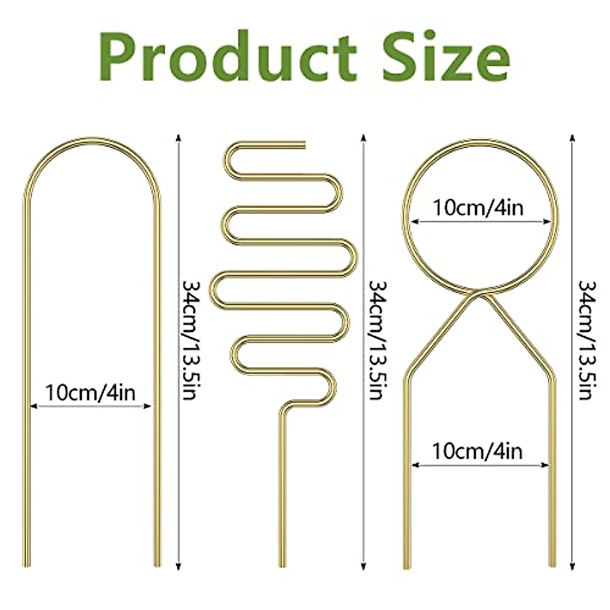 6Pcs Plant Trellis, Gold Trellis for Climbing Plants Indoor, Mini Trellis for Potted Plants Support Stake House Plant Trellis for Garden Potted Plant, Hoya, Pothos, Flower, Monstera