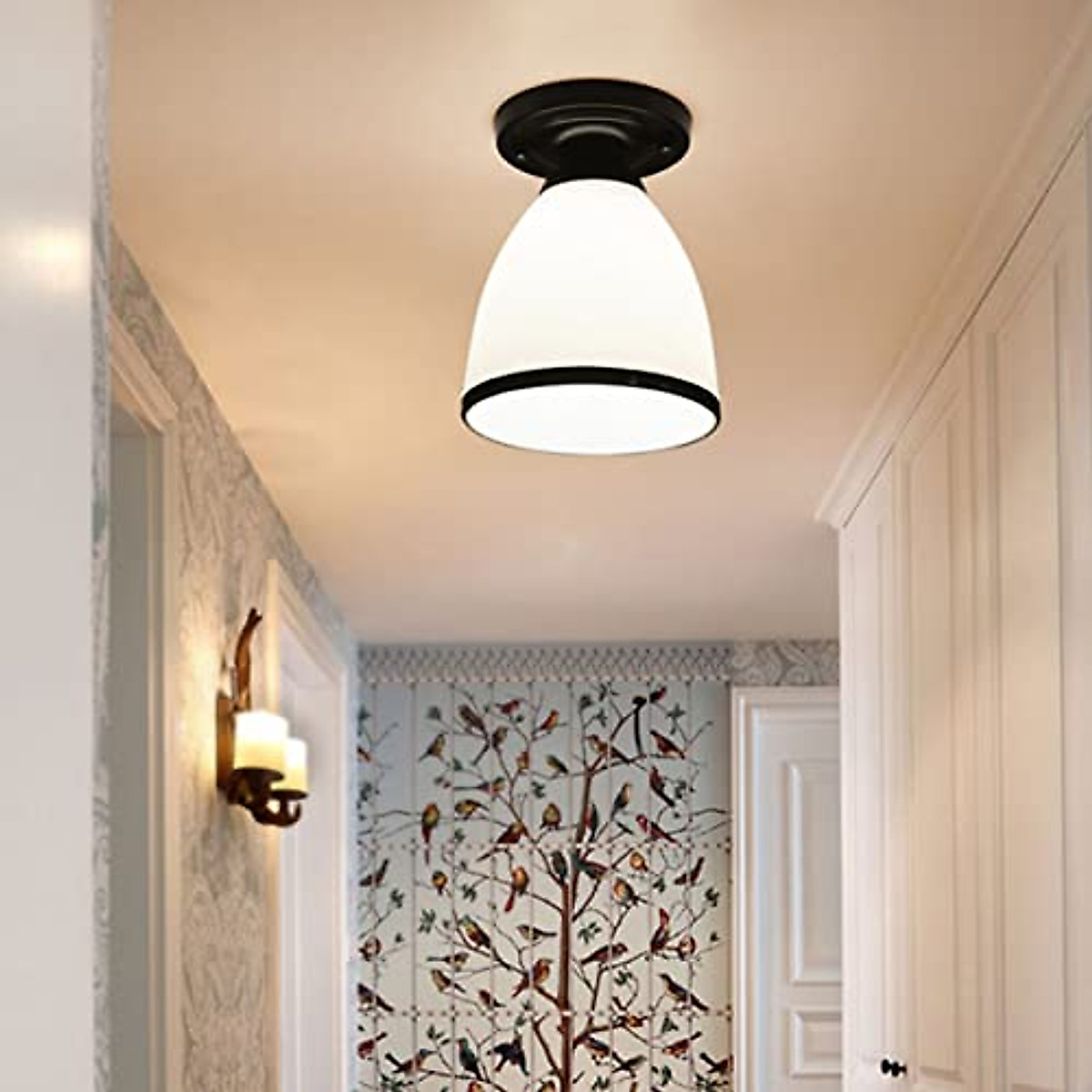 Veemoon Glass Pendant Light Glass Pendant Light Glass Shades Alabaster 2 pack glass lamp shades replacement glass shades glass light covers Glass Lamp Shade Clear Gesso Clear Gesso