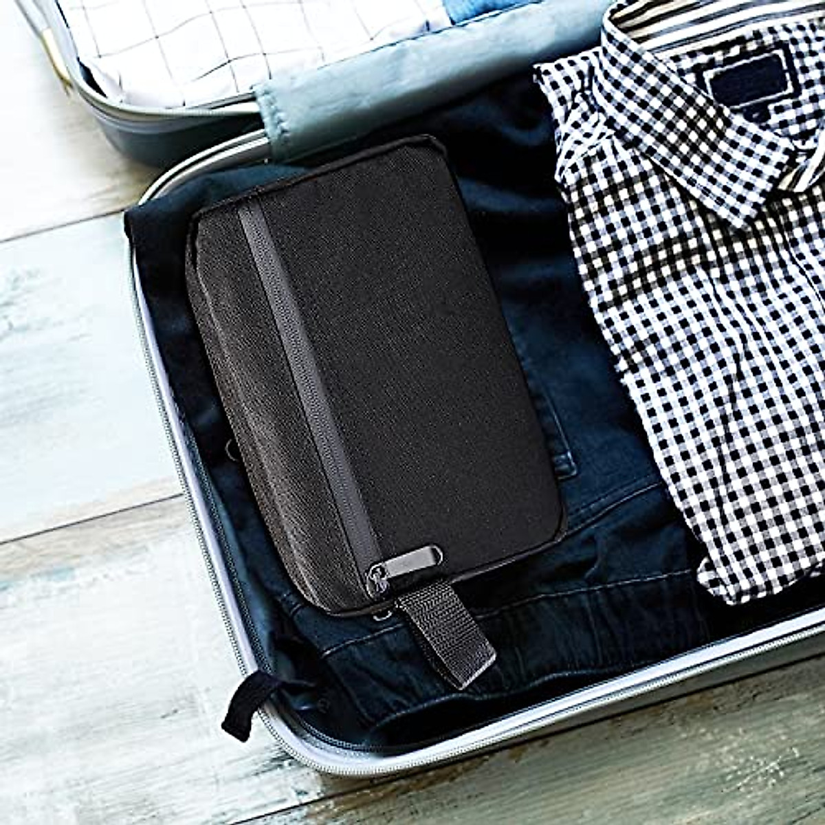 Etercycle Toiletry Bag for Men, Portable Travel Toiletry Organizer Bag,Shaving Bag for Toiletries Accessories (Black)