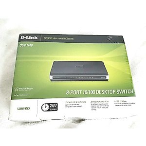 D-Link DES-1108 Unmanaged 8-Port 10/100 Desktop Switch
