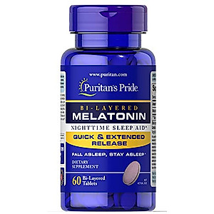 Puritan's Pride Bi-Layered Melatonin 5 mg