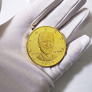 Kocreat Biden 2021 US President Relief Gold Silver Plated Coin-Great American Liberty Eagle Lucky Morgan Coin Hobo Coin Souvenir Coin Challenge Coin Replica Silver