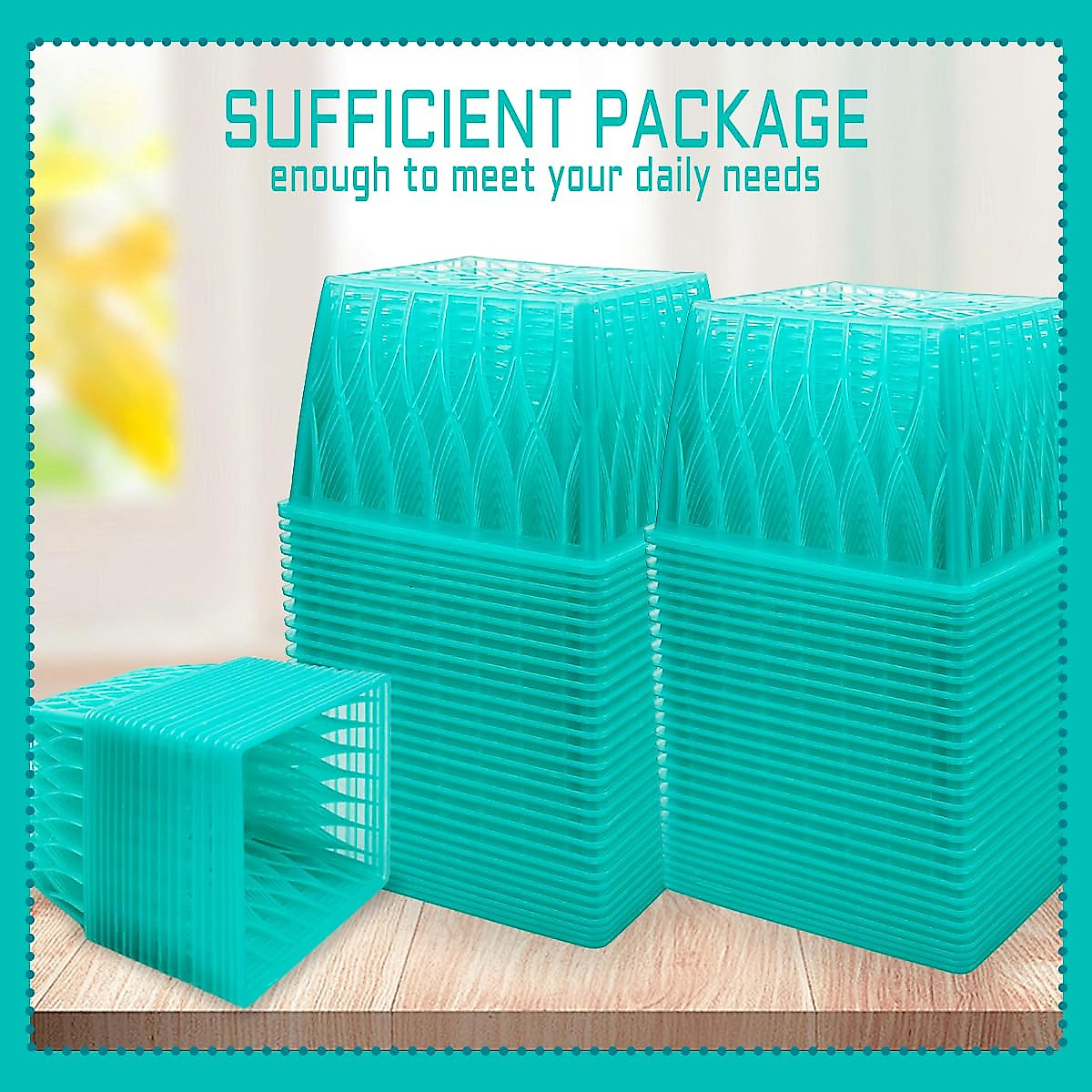 100 Plastic Berry Baskets Berry Boxes Green Strawberry Baskets, Pint Size with Open Woven Boxes, Fruit Storage Containers for Refrigerator, for Parties, Drawer Organizers and Craft Baskets