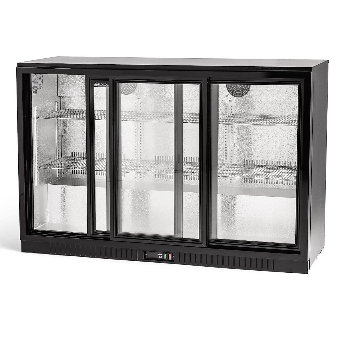 New Procool Refrigeration Sliding 3 Door Back Bar Beverage Cooler; 54" Wide Counter Height Refrigerator