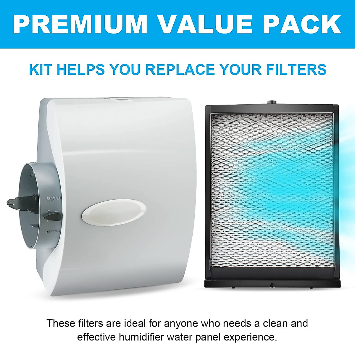 Aulpq Humidifier Maintenance Kit 4839 Fits for Aprilaire No.35 Water Panel Humidifier Replacement Filter，Fits for Aprilaire Whole Home Humidifier Models: 600, 600A, 600M