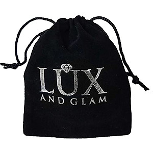 Bridal Simulated Diamond CZ Halo Drop Earrings by Lux and Glam Jewelry - Heart, Round, Square and Triangle Shape (Square - White Gold)