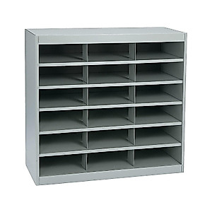 Safco Products 9264GR E-Z Stor Steel Project Organizer, 18 Compartment, Gray