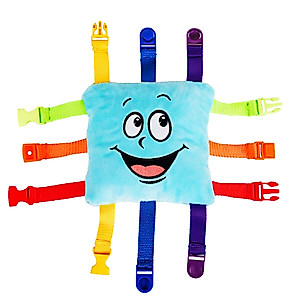 Buckle Toys - Bubbles Square - Toddler Learning Activity - Develop Motor Skills and Problem Solving - Travel Toy for Toddlers 1-3
