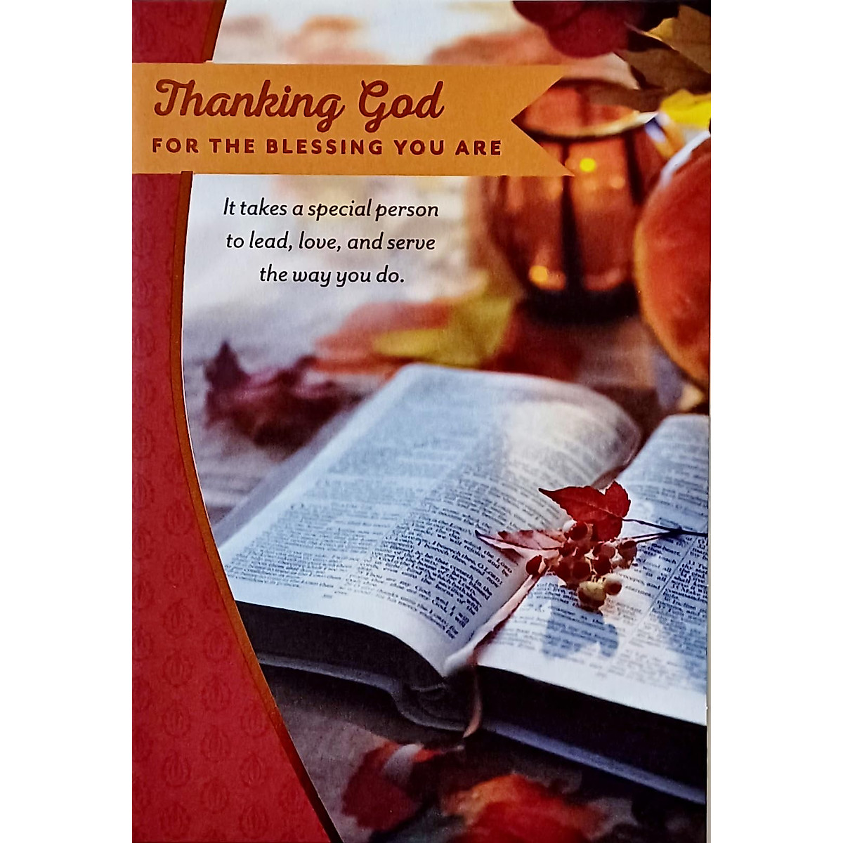 Thanking God For The Blessing You Are - It Takes A Special Person To Lead Love And Serve The Way You Do - Religious Pastor Clergy Ministry Appreciation Greeting Card