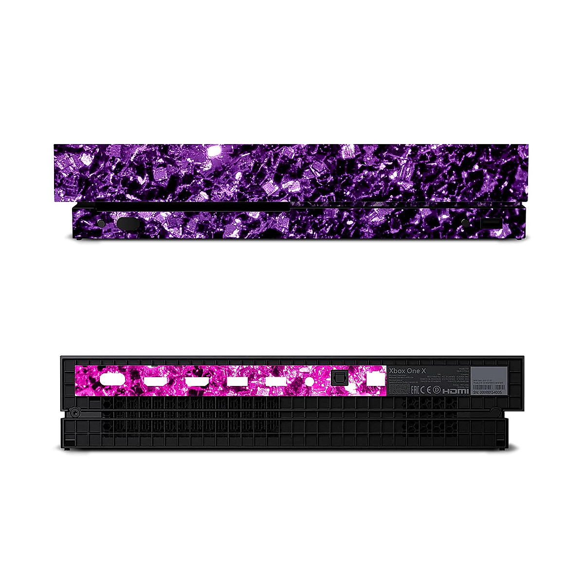 Head Case Designs Officially Licensed PLdesign Purple Pink Art Mix Matte Vinyl Sticker Gaming Skin Case Cover Compatible With Xbox One X Console and Controller Bundle